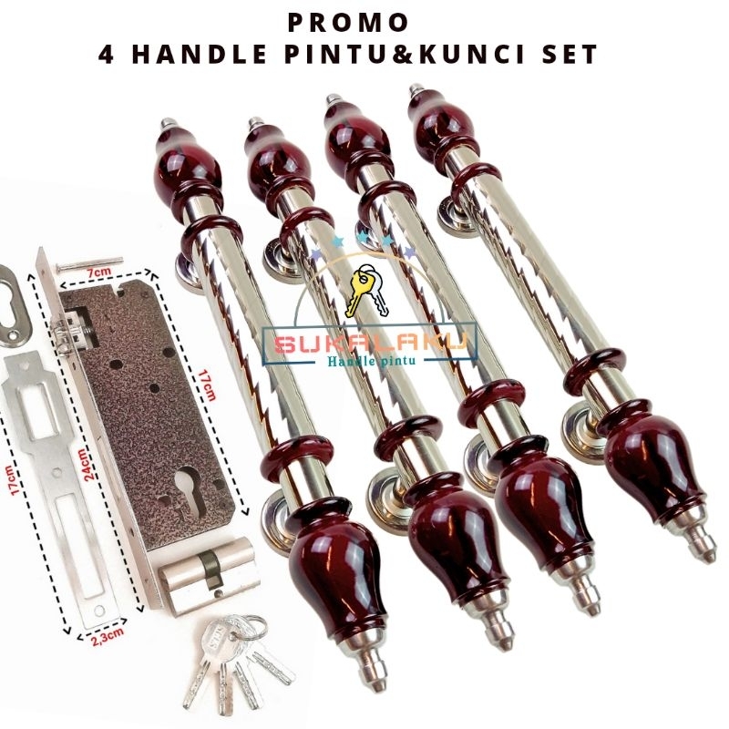 Jual gagang pintu rumah / handle pintu rumah / tarikan pintu rumah 1set ... Jual gagang pintu rumah / handle pintu rumah / tarikan pintu rumah 1set ...