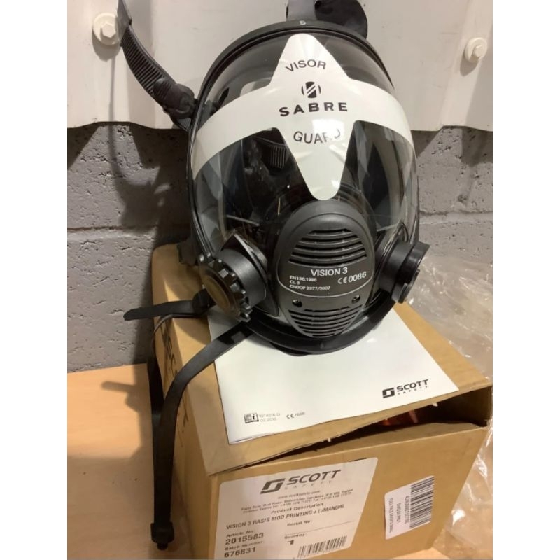 Jual 3M Scott Safety Vision 3 Helmet Full Face Mask Respirator EN136 ...