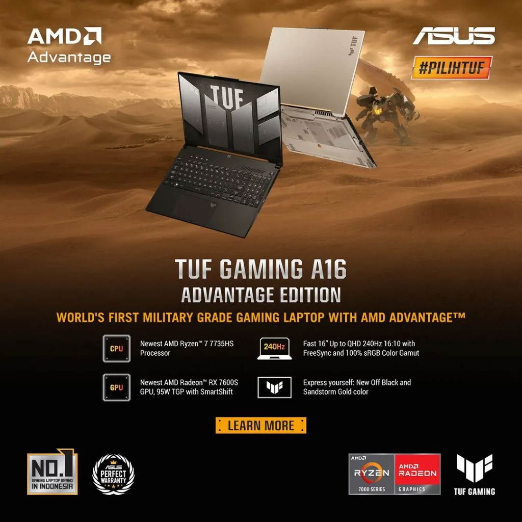 Jual Asus Tuf Gaming A16 Advantage FA617NS-R7X2J6T | Shopee Indonesia