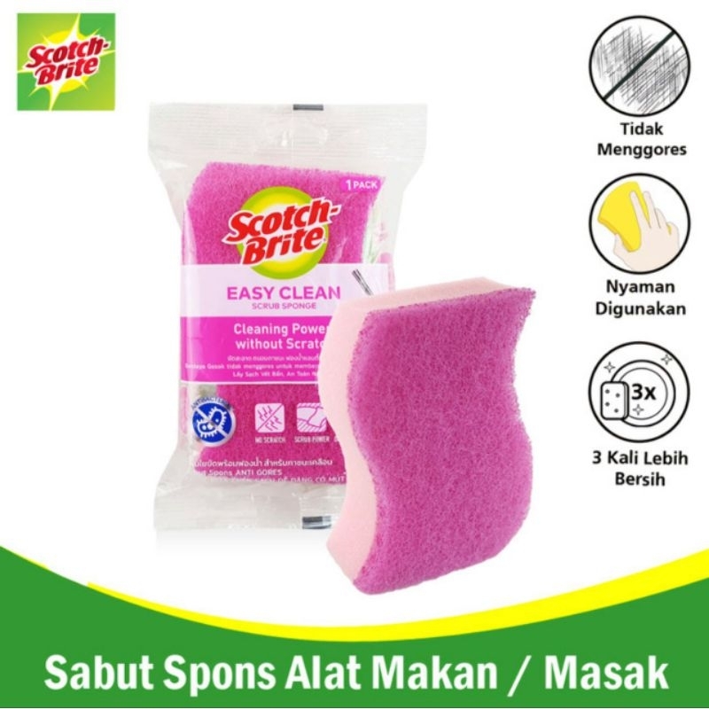 Jual Scotch brite 3m ID 37 Sabut spons Anti gores ID37 easy clean scrun ...