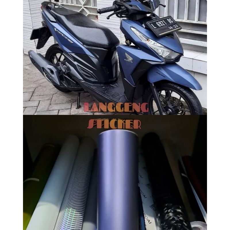 Jual Stiker Skotlet Biru Navy Metalik Doff Sticker Scotlet Biru Navi ...