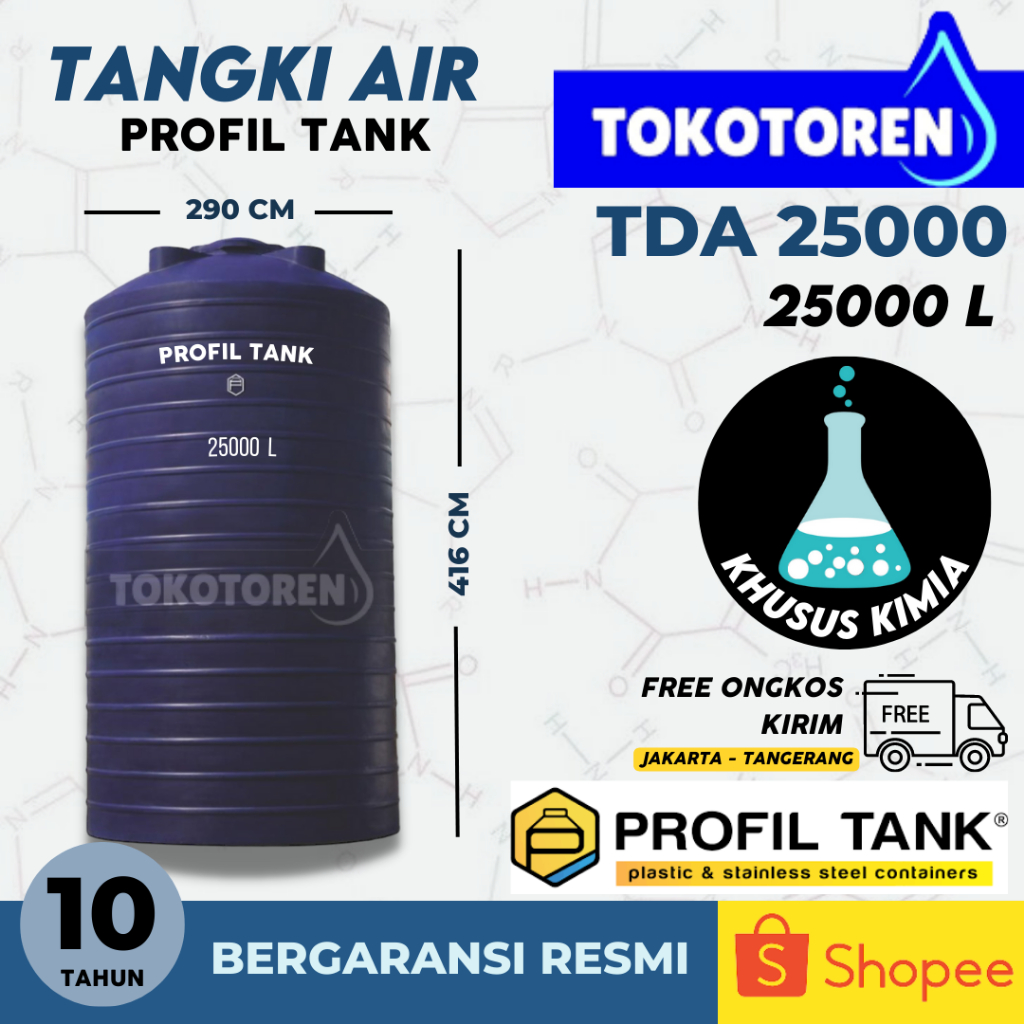 Jual TOREN / TANGKI KIMIA / CHEMICAL PROFIL TANK 25000 LITER GARANSI ...