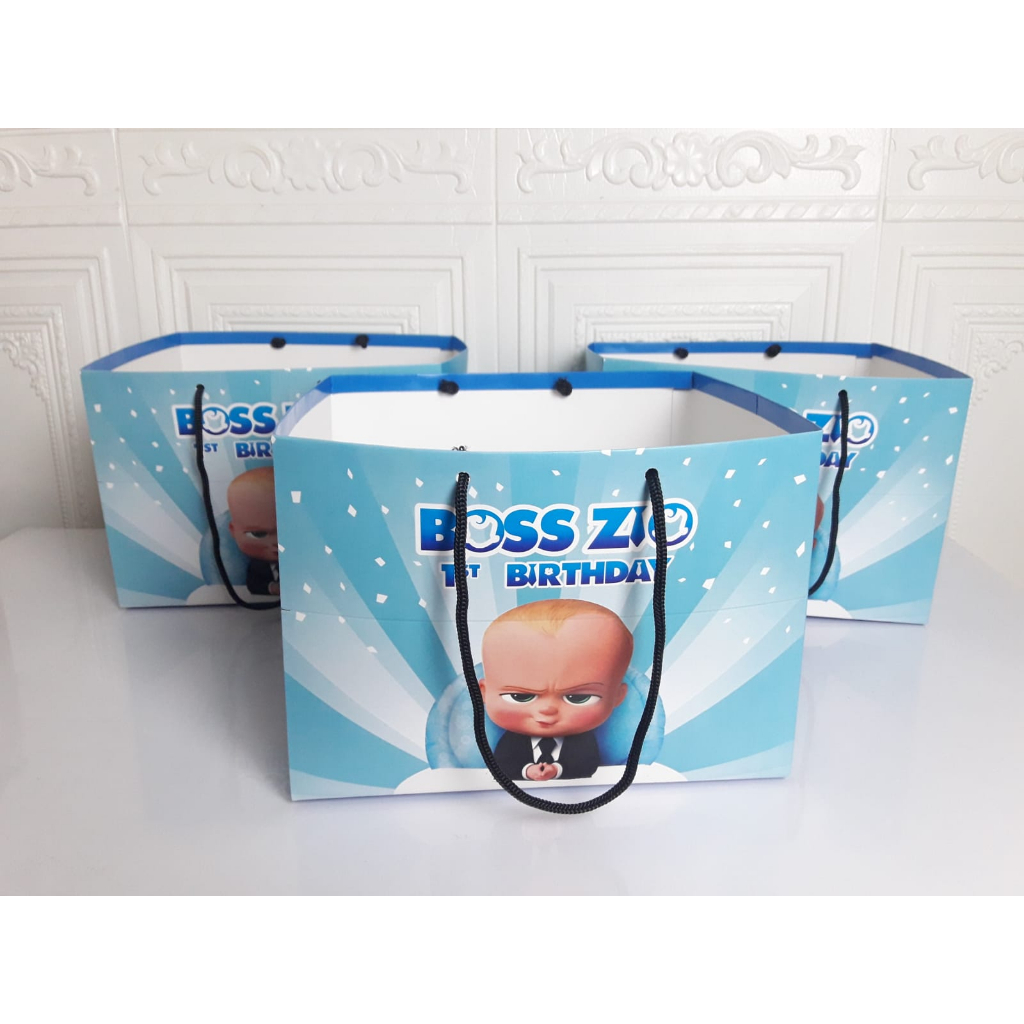 Jual paperbag baby boss / goodie bag baby boss / wadah snack custom ...