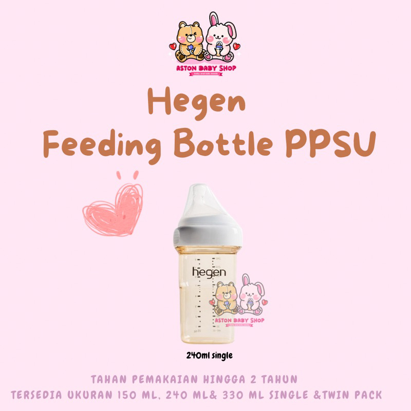 Jual Hegen PCTO PPSU 240 ml / 8oz 1 pack Feeding Bottle Hegen botol susu | Shopee Indonesia