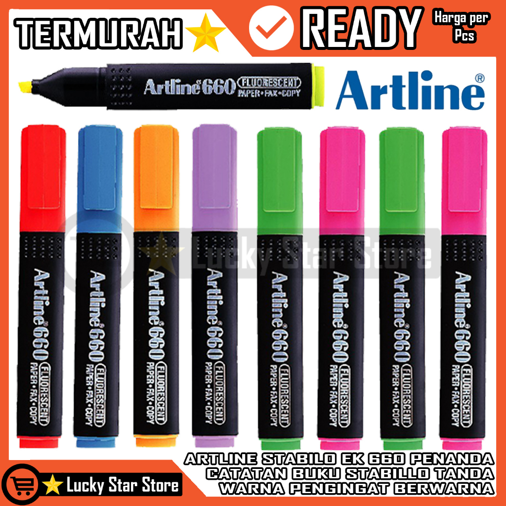 Jual ARTLINE HIGHLIGHTER EK 660 PENANDA TULISAN STABILO SPOTLIGHTER STABILLO BERWARNA PASTEL ...