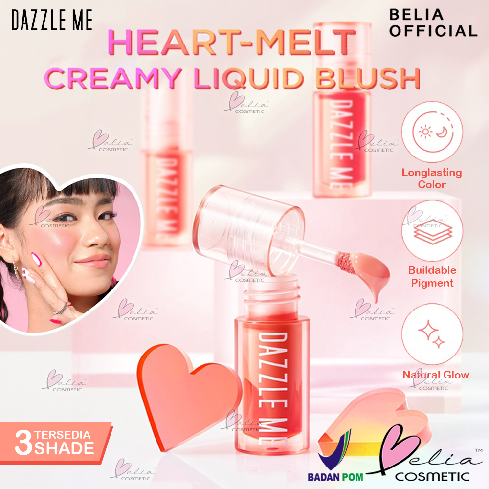 Jual BELIA DAZZLE ME Heart-Melt Creamy Liquid Blush | Liquid Blush On ...