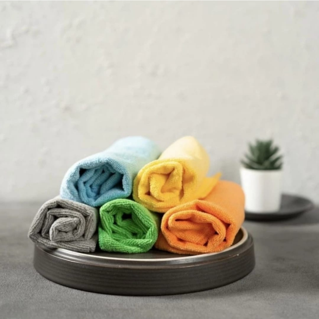 Jual Kain Lap Micro Fiber 30x30 Warna Mix Random Microfiber Halus ...