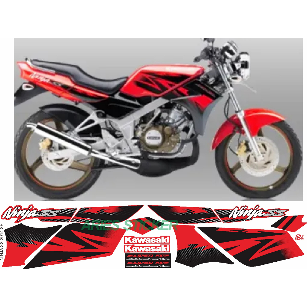 Jual striping stiker ninja ss limited edition 2014 merah printing ...