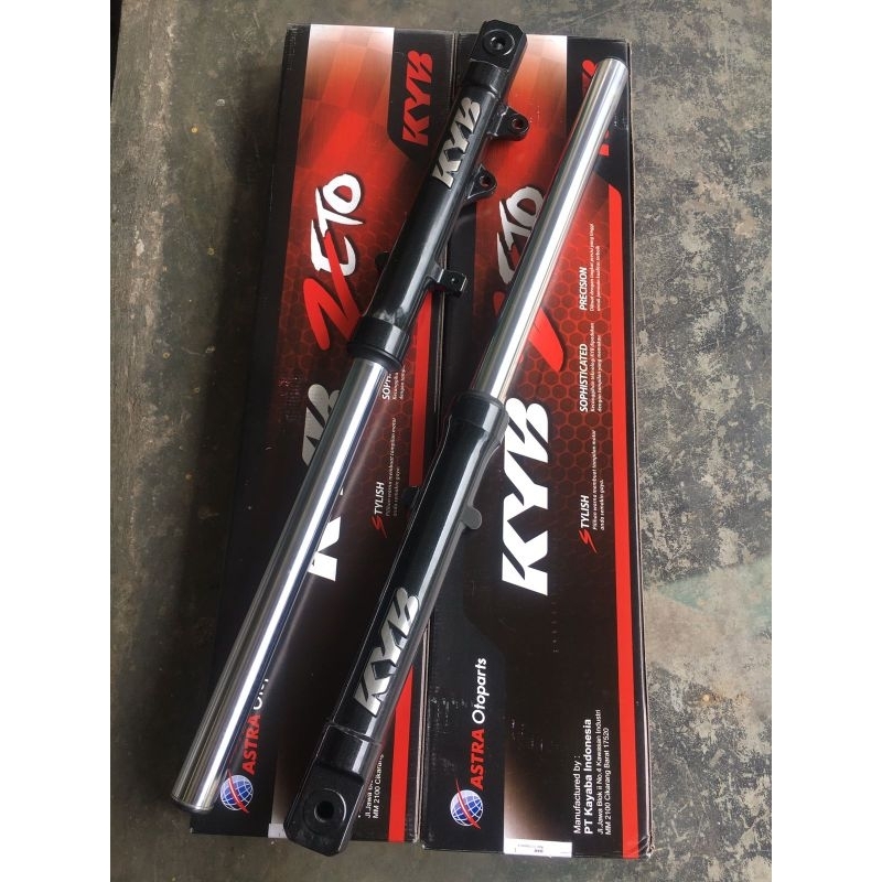 Jual [ORI100%] SHOCKBREAKER SHOCK DEPAN KAYABA ZETO KYB FRONT FORK YAMAHA VIXION HITAM BLACK ...
