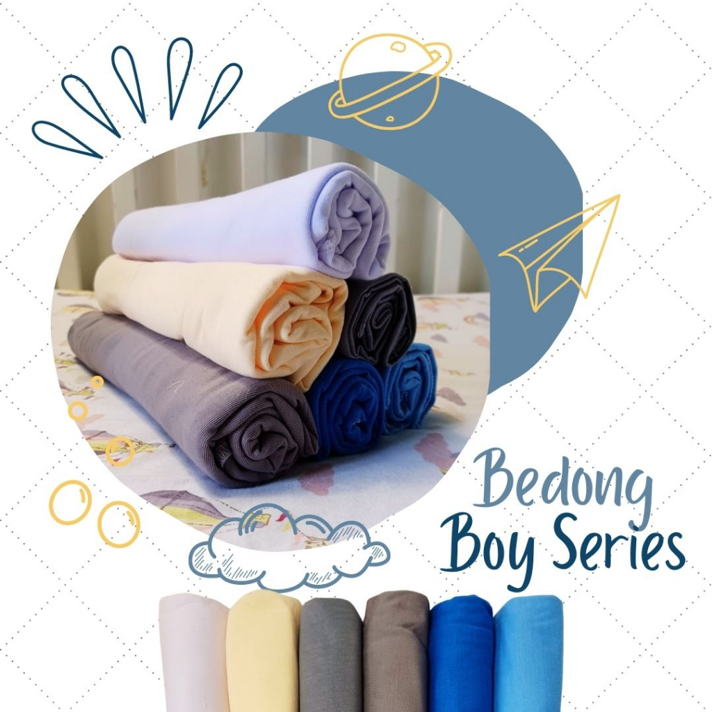 Jual BASIC BOY Akachan Baby Swaddle Bedong Kain Kaos Polos Biru abutua ...