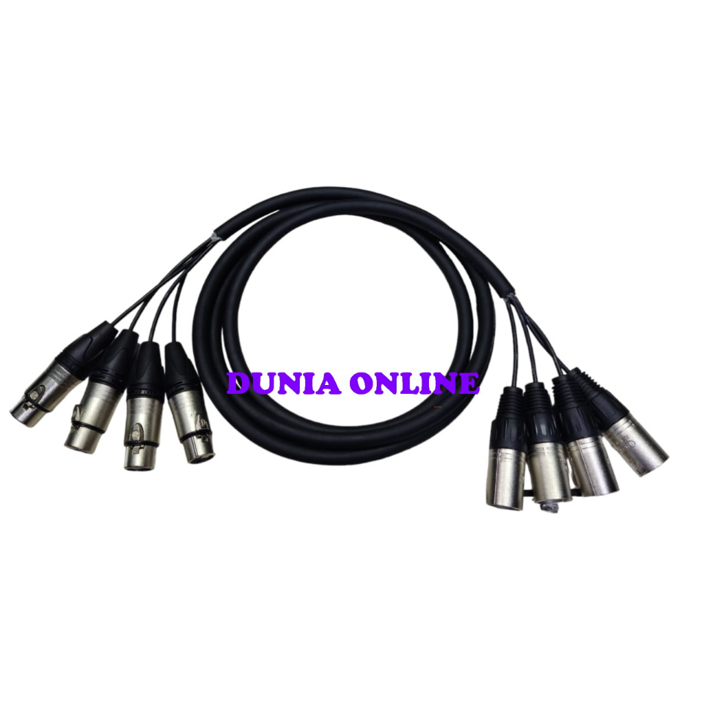 Jual SNAKE KABEL 4 CHANNEL INPUT OUTPUT KABEL XLR FAMALE TO MALE 4 ...