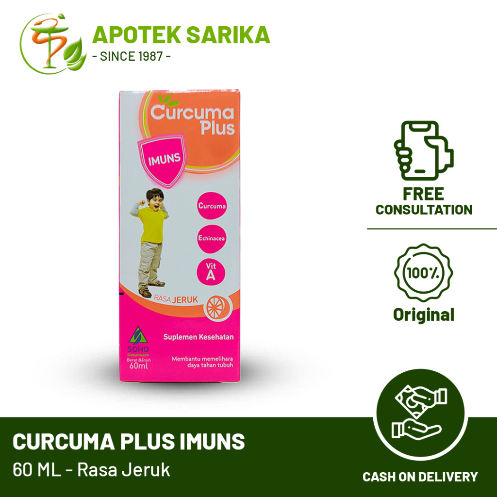Jual Curcuma Plus Imuns Rasa Jeruk 60 ML / Multivitamin Temulawak Untuk ...