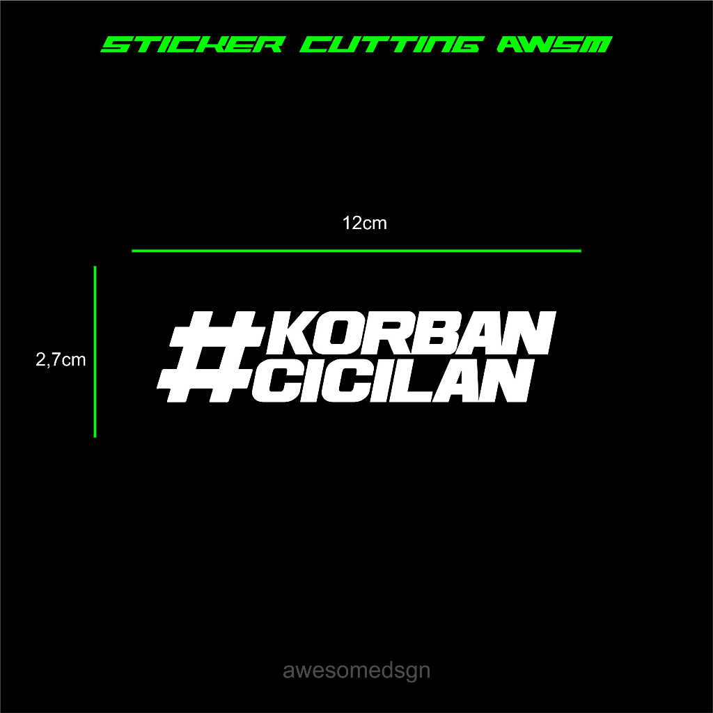 Jual stiker cutting korban cicilan | Shopee Indonesia
