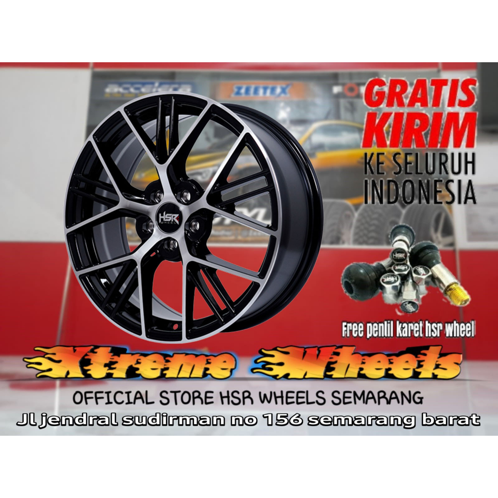 Jual velg racing mobil ring 17 velg hsr wheel capri r17 lebar 7 et 45 untuk veloz xenia 2022 ...