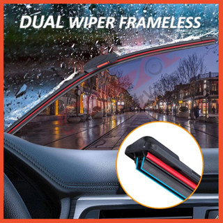 Jual Wiper Frameless Dual Blade Universal Model Karet Ganda Untuk Semua ...