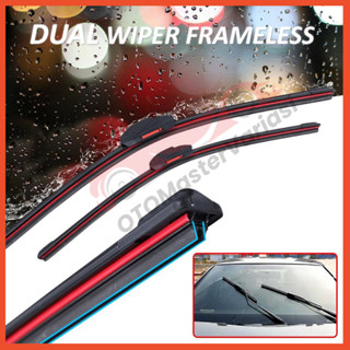 Jual Wiper Frameless Dual Blade Universal Model Karet Ganda Untuk Semua ...