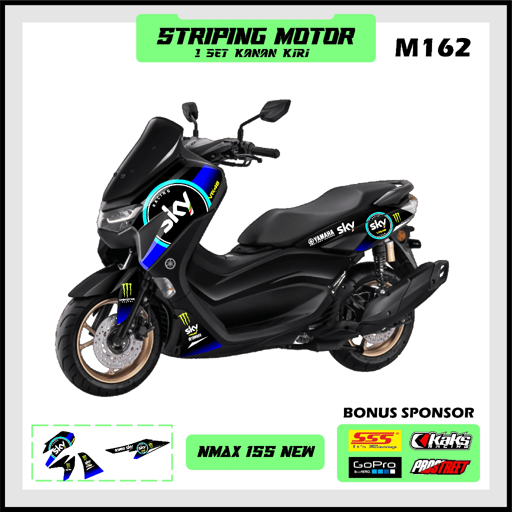 Jual stiker mptor striping motor yamaha NMAX 155 NEW Kode M162 stiker ...