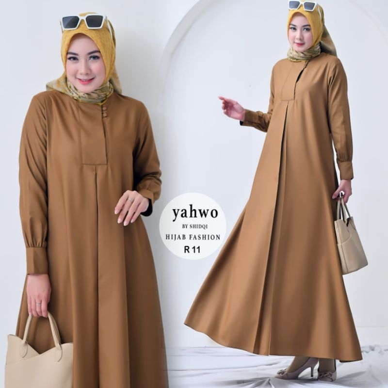 Jual Seragam pns khaki wanita bahan toyobo terbaru/gamis PNS khaki kode R 011/baju kerja pemda ...