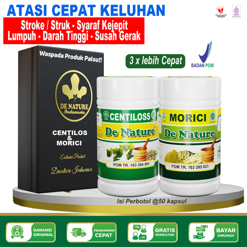 Jual Centilos Morici asli De nature Obat Herbal stroke struk Hemoragik ...