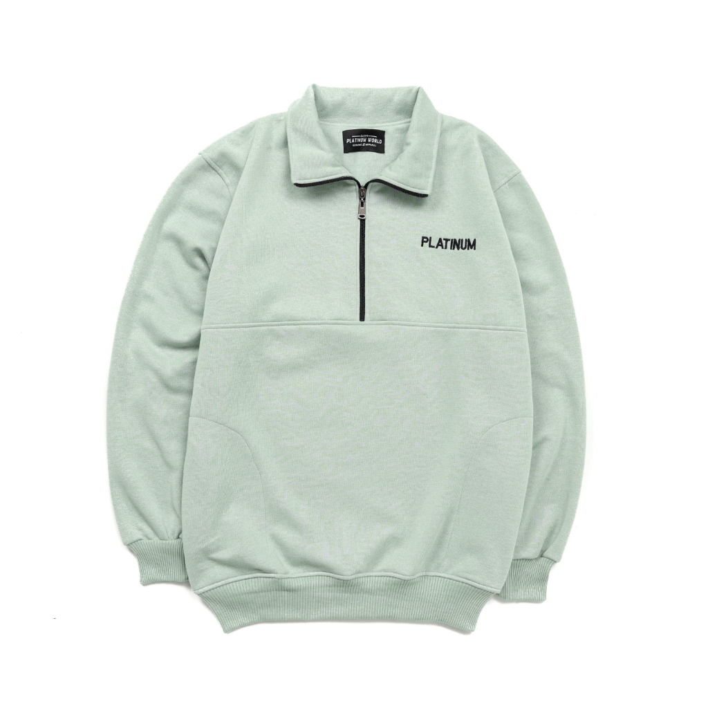 Jual PLATINUM WORLD Sweatshirt Crewneck HALF ZIPP Rugby Polos Couple ...