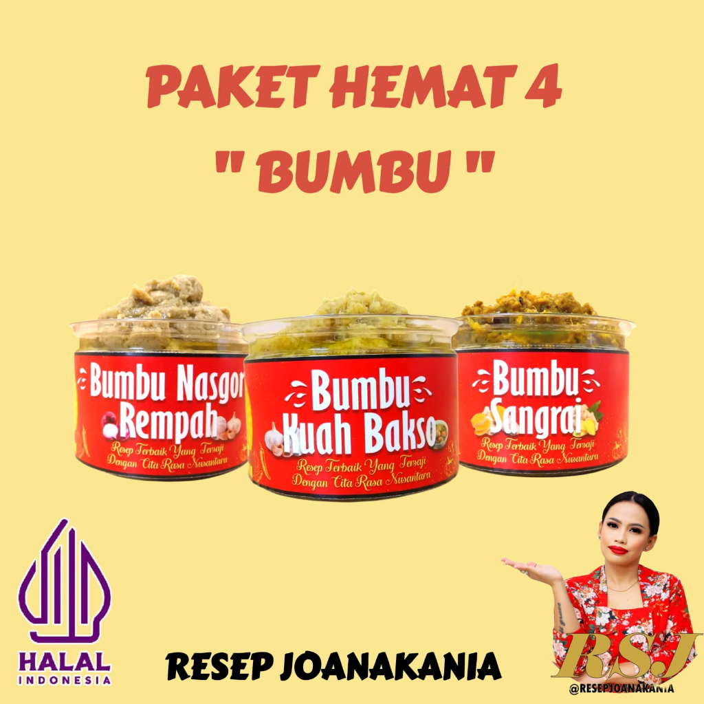 Jual Paket Hemat 4, Bumbu RSJ / Bumbu Kuah Bakso, Nasgor Rempah ...