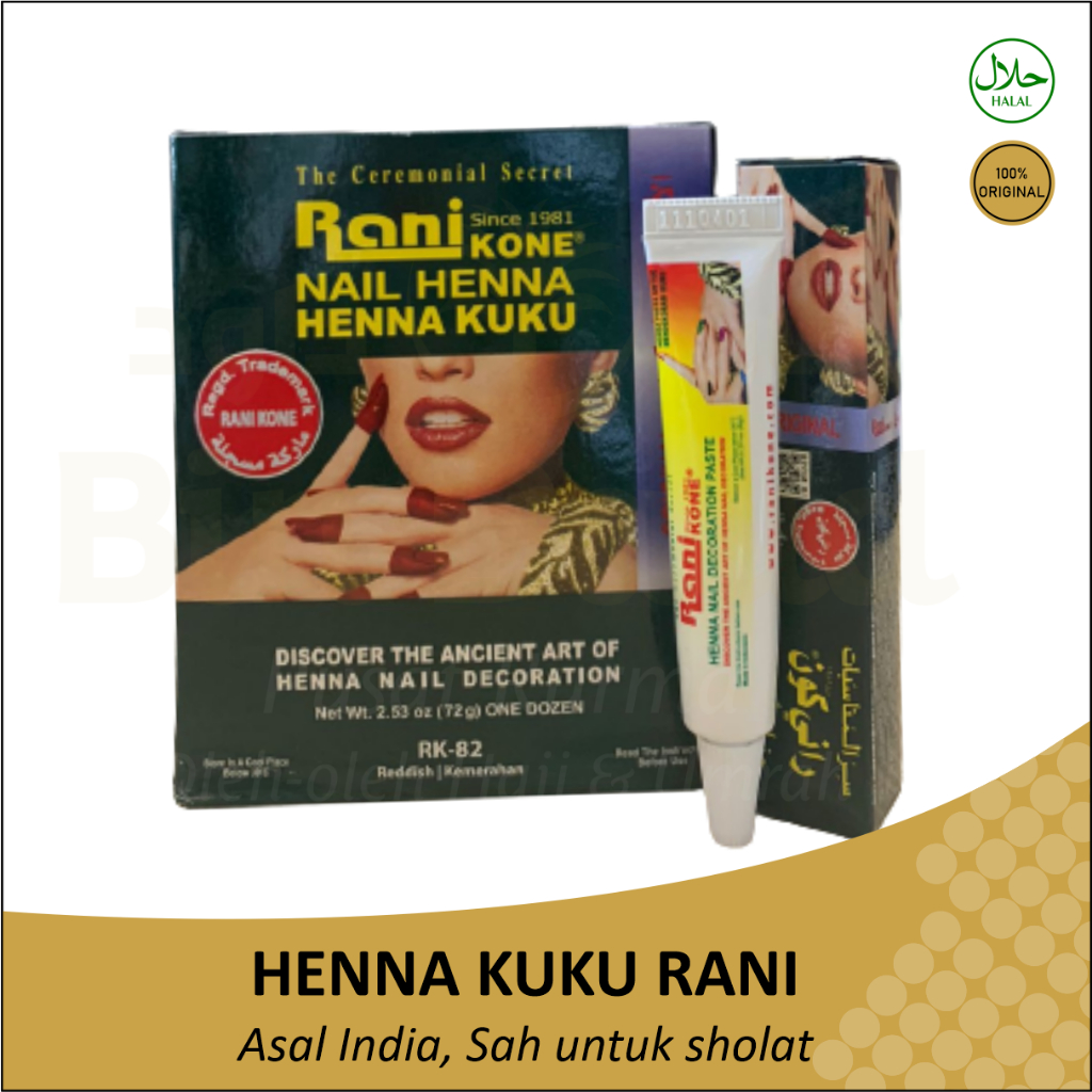 Jual HENNA KUKU RANI KONE WARNA MERAH | KUTEK HENNA | HENNA PASTA ...