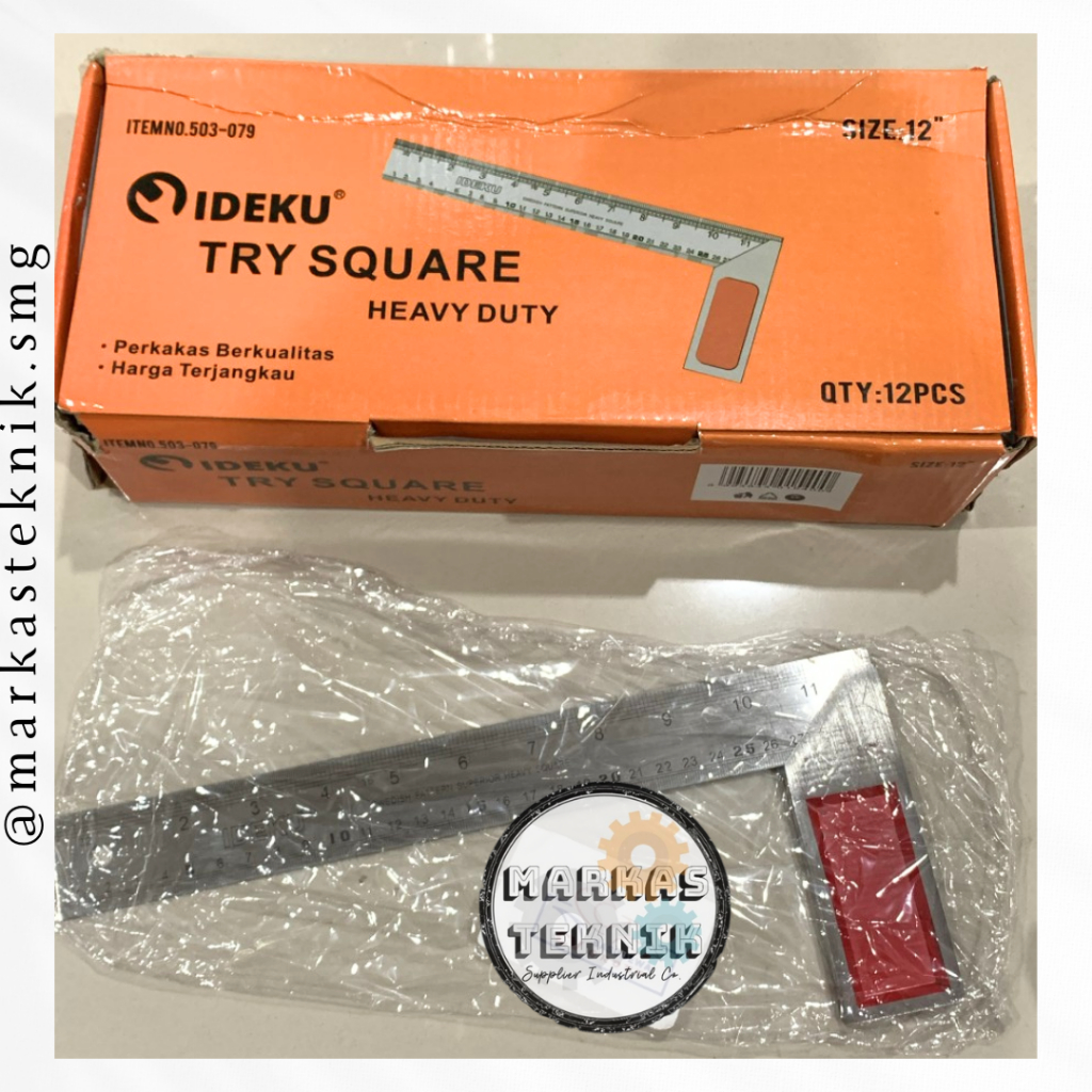 Jual IDEKU Siku Tukang 12 Inch / Penggaris Siku 12" IDEKU | Shopee ...