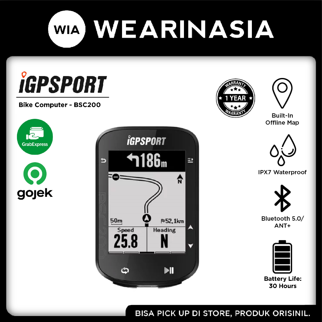 Jual iGPSport Bike Smart Computer - BSC200 Original Garansi 1 Tahun ...
