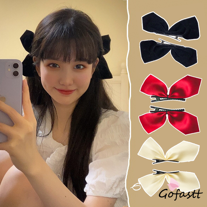Jual 2PCS Jepit Pita Rambut Vintage / Korean Bowknot Hairclip Aksesoris ...