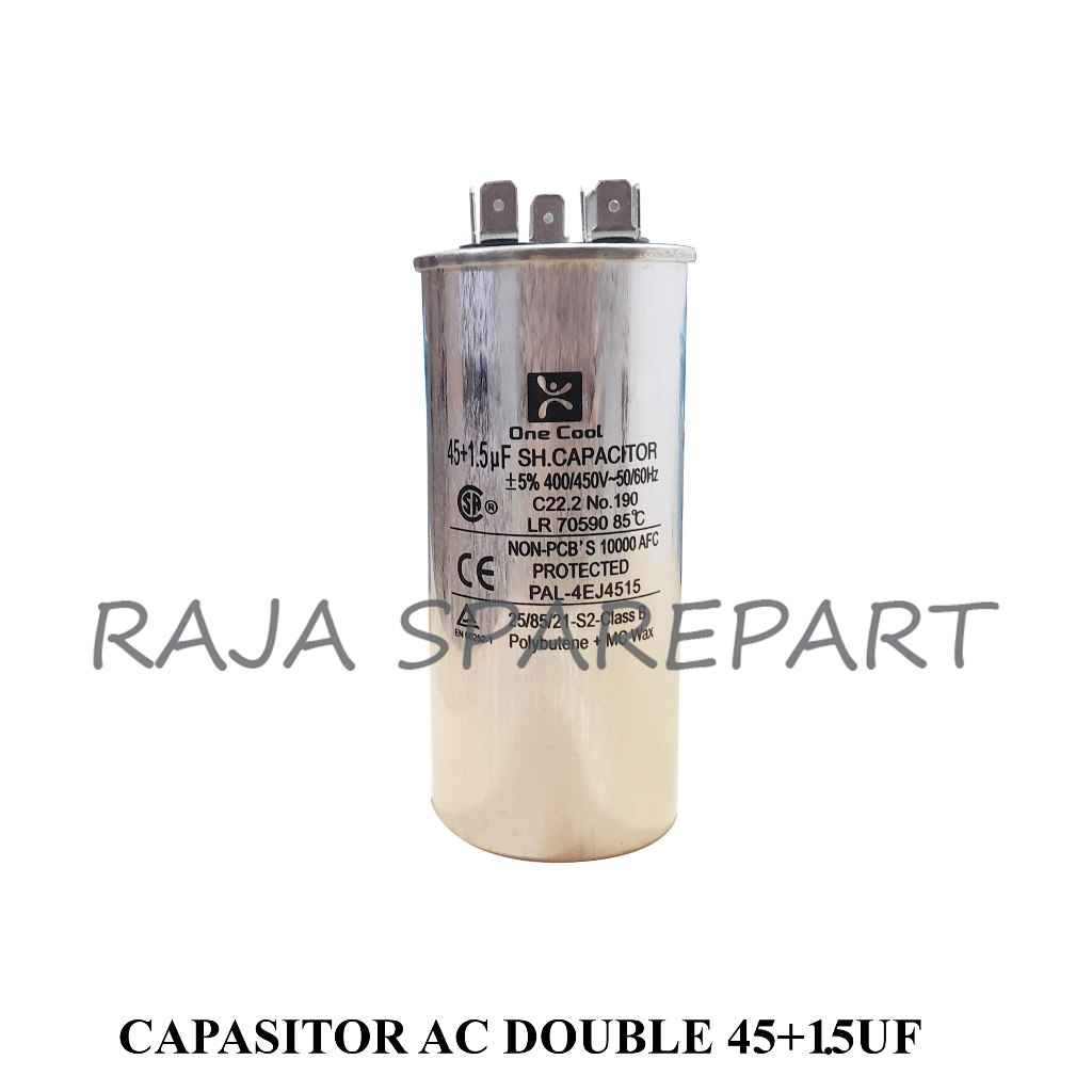 Jual C4515 Capasitor Running AC Double 45+1,5UF | Shopee Indonesia