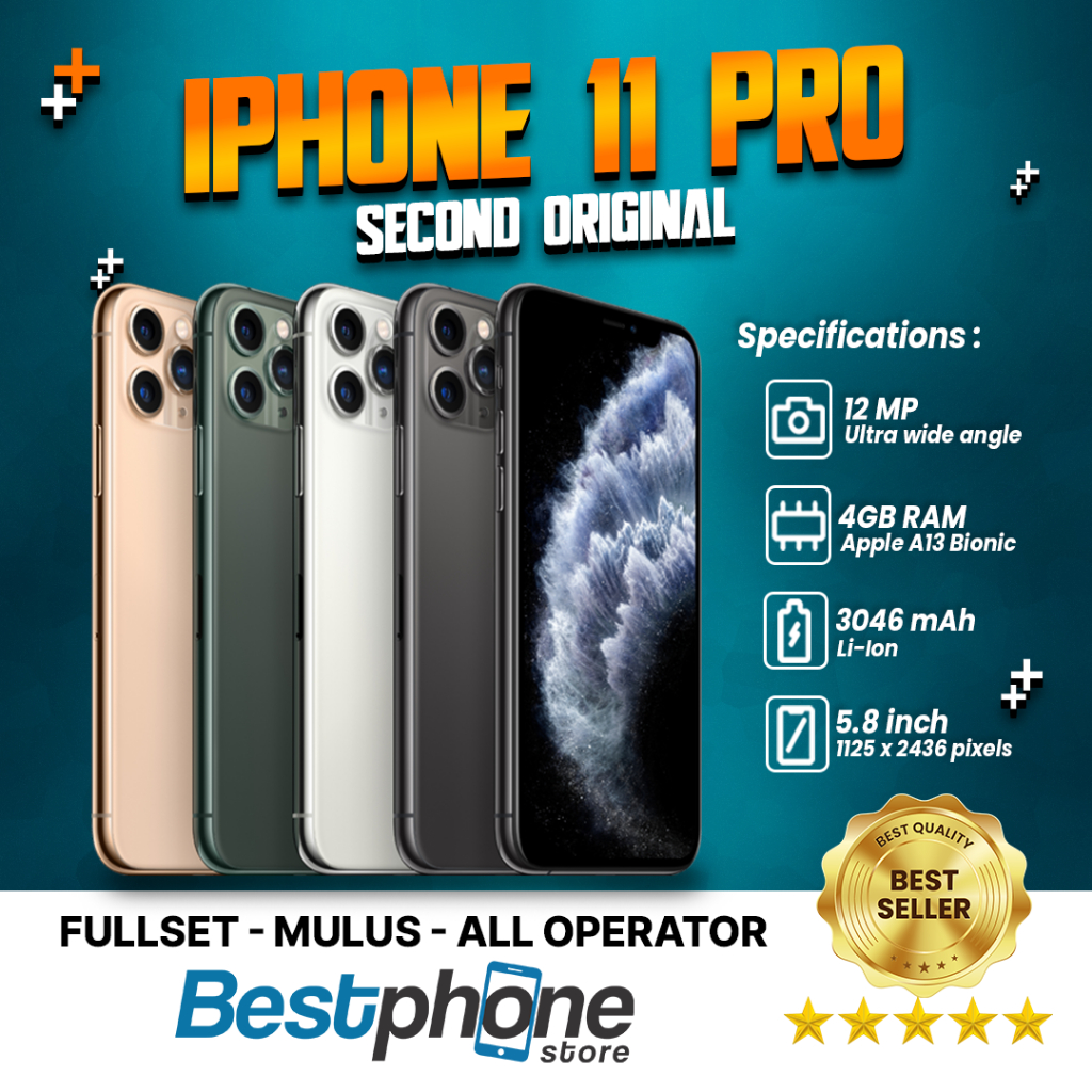 Jual iPhone 11 Pro 64gb 256Gb 512Gb Bekas Second Original Ex Inter ...