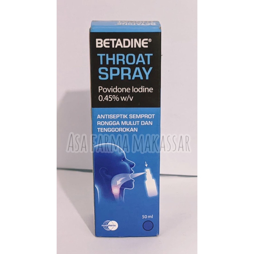 Jual Obat Mulut dan Tenggorokan Betadine Throat Spray 50ml | Shopee ...