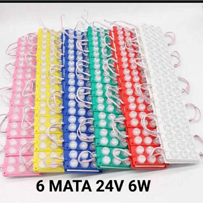 Jual Lampu LED Modul 24V 6 Mata (2x3) 24 Volt 6 Watt / LED Module 6 Mata Super Terang (Grade A ...