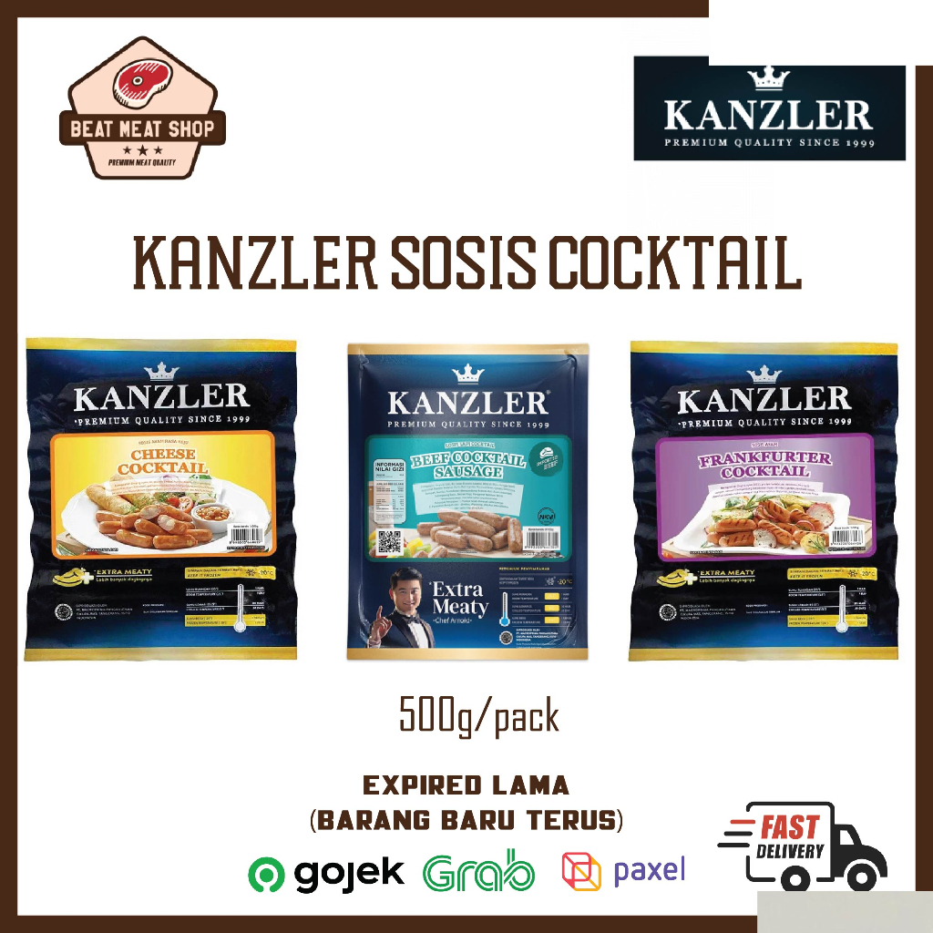 Jual Kanzler Sosis Cocktail Beef / Cheese / Frankfurter 500 gr | Shopee ...