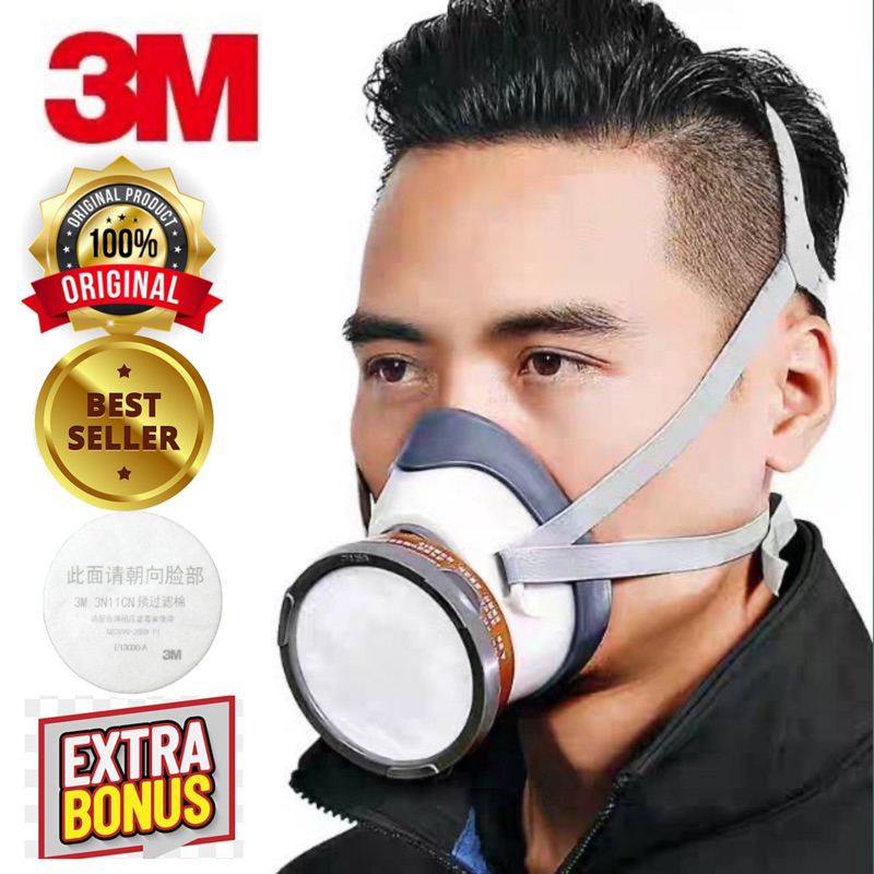 Jual Masker Respirator 3M 1201 Mask Respirator Original 3M Anti Debu ...