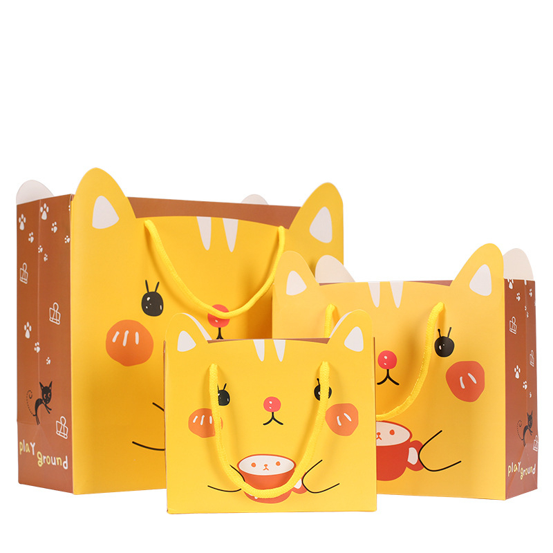Jual Paper Bag Souvenir Kantong Kertas Aesthetic Kartun Lucu Kucing ...