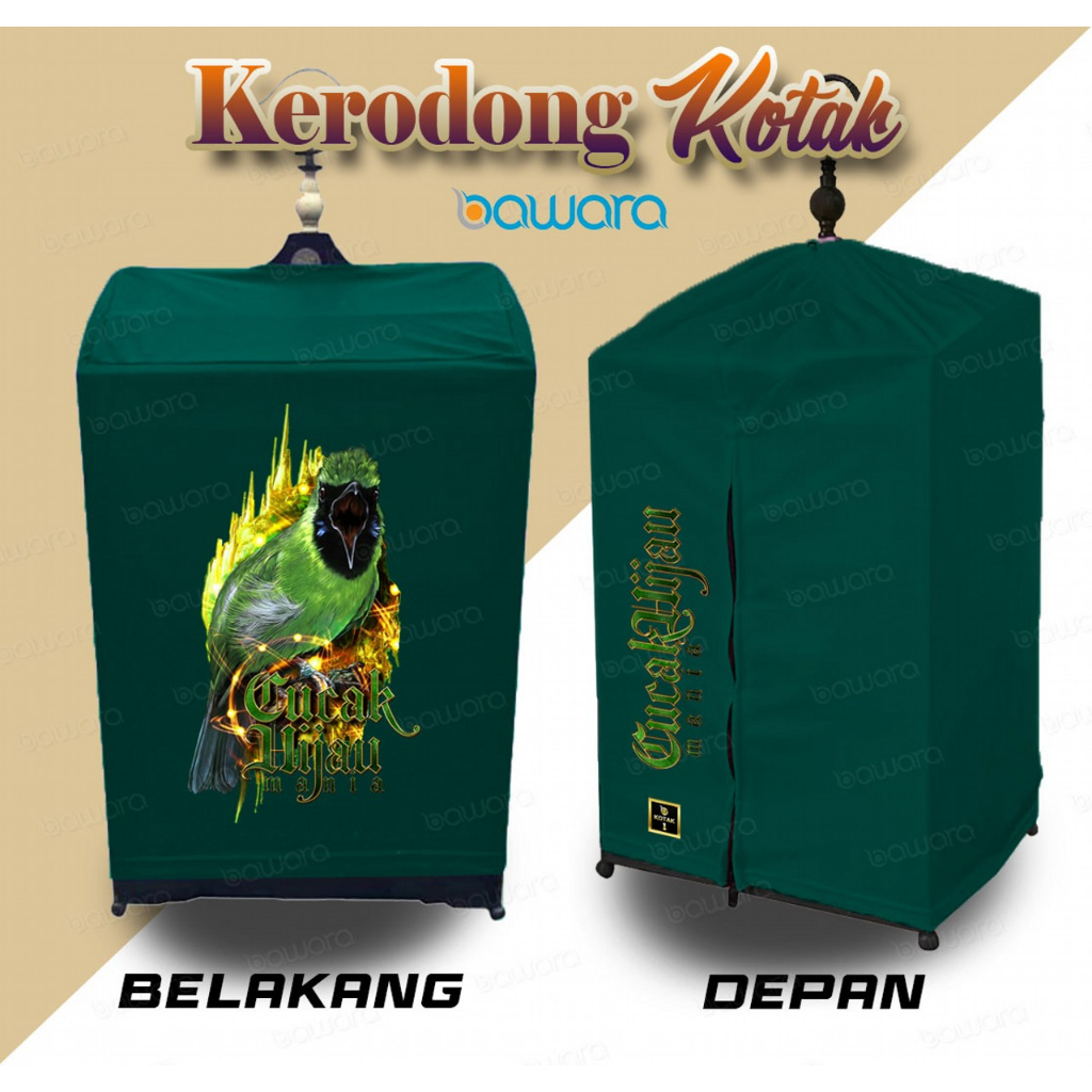 Jual Kerodong Sangkar Burung Kotak No 1 2 3 Gambar Cucak Hijau Circle ...