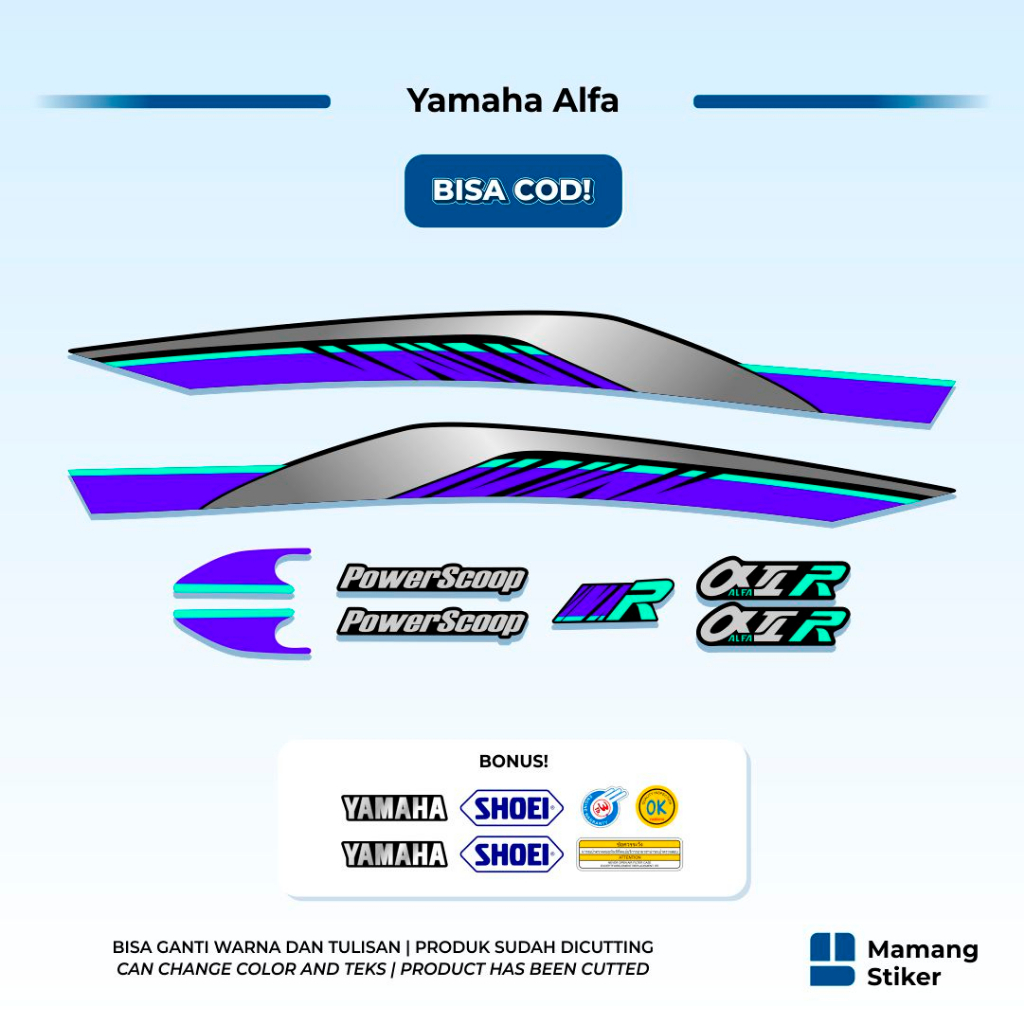 Jual Striping Yamaha Alfa Variasi (9) Original Alpha Alva 1988 1989 ...