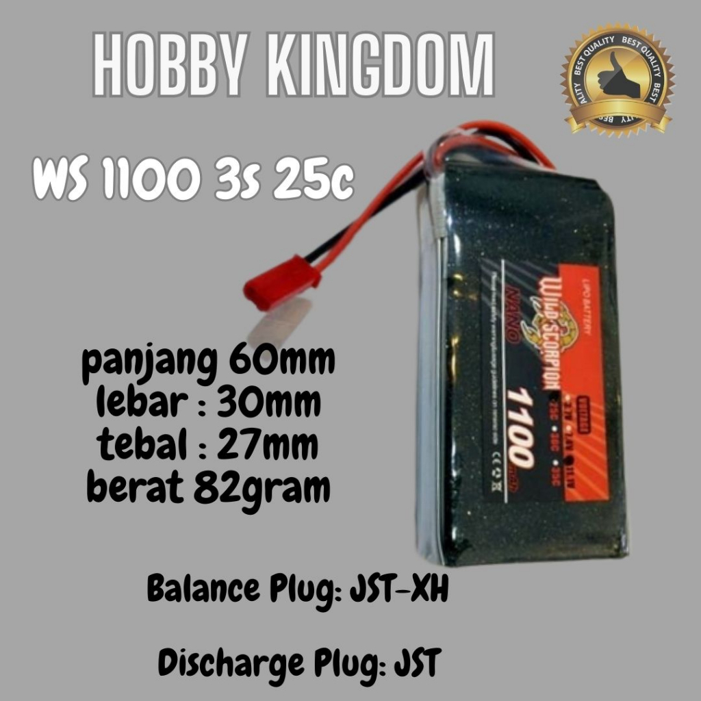 Jual Baterai RC Wild Scorpion Nano 1100mah 3S 25C lipo 3s Battery | Shopee Indonesia