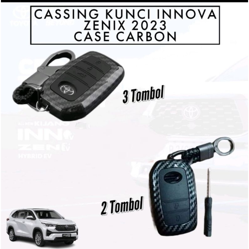 Jual Casing Carbon Kunci Innova Zenix 2023 Hard Case Key Cover Mobil ...