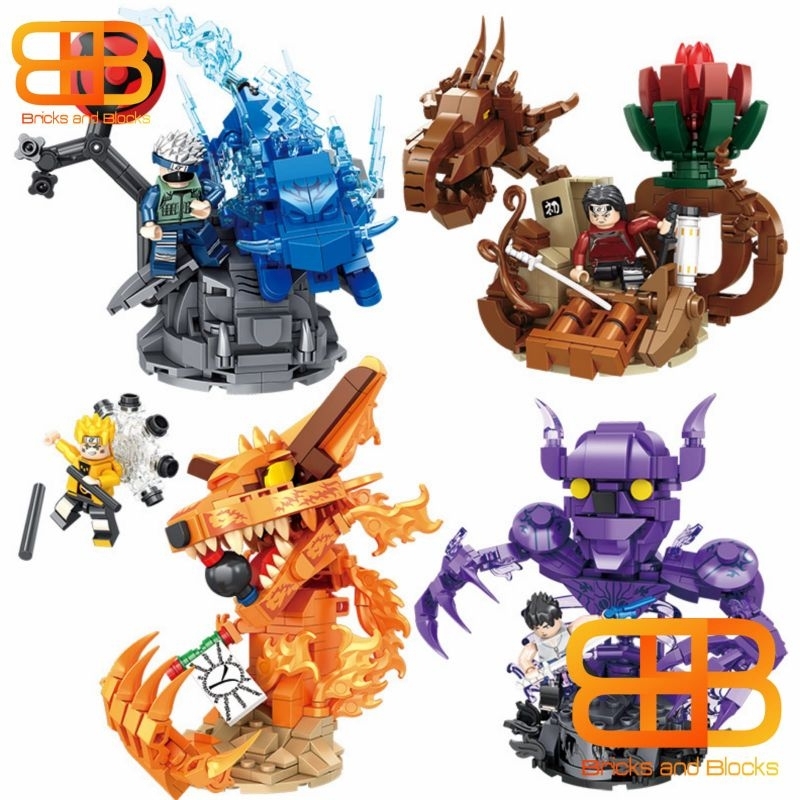 Jual Mainan action figure naruto & kyubi brick naruto garra sassuke ...