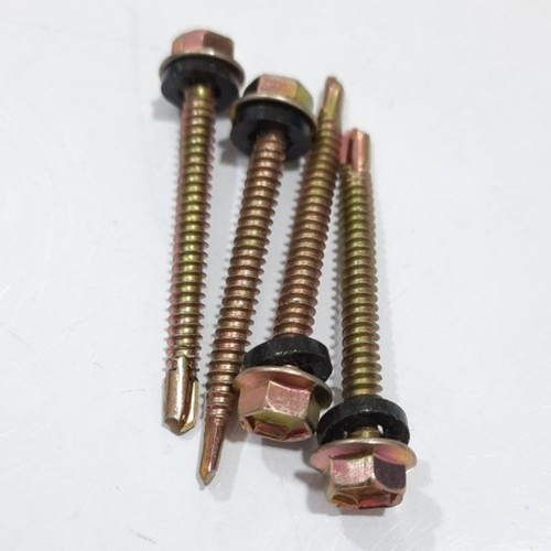 Jual 25PCS SEKRUP SKRUP ROOFING RUFING RUPING KUNING BAUT BAJA RINGAN KUAT TERMURAH TAHAN ...