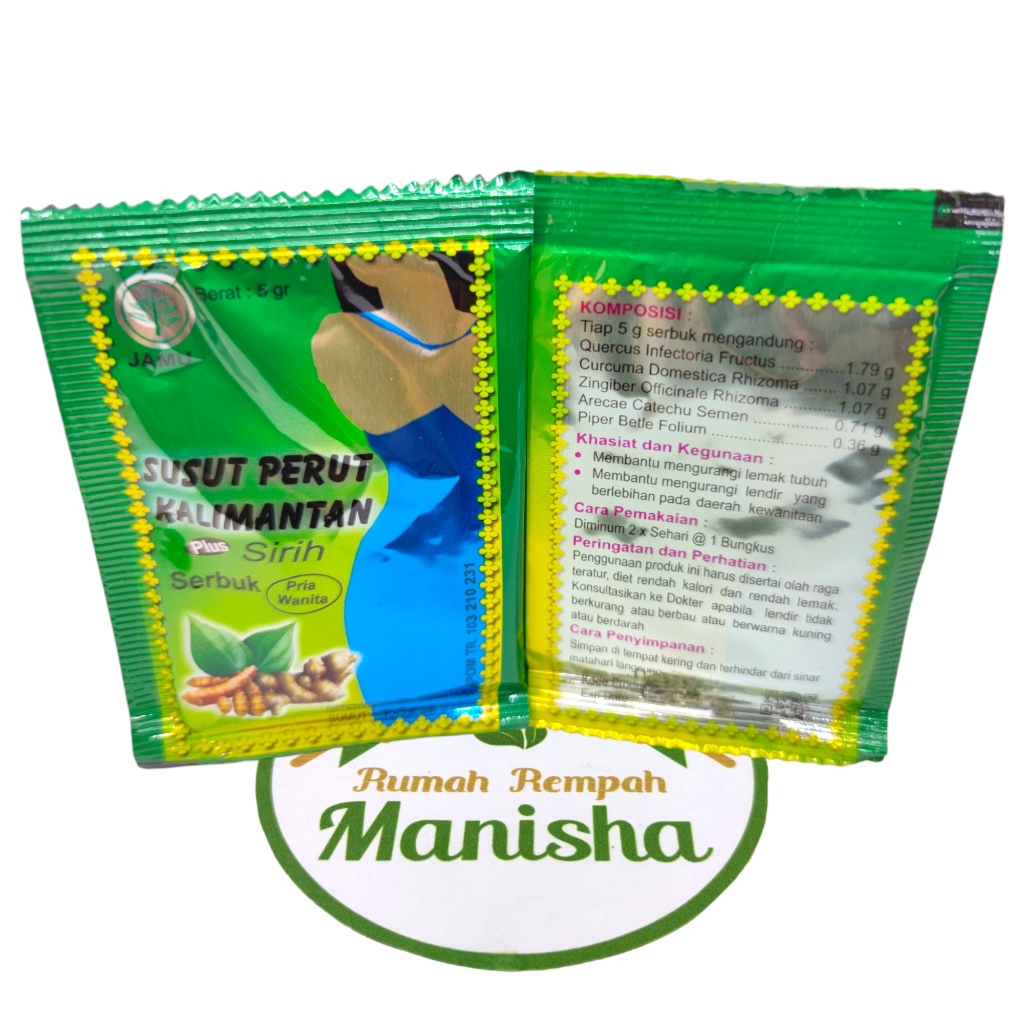 Jual Jamu Serbuk Pelangsing Susut Perut Kalimantan Plus Sirih Akar ...