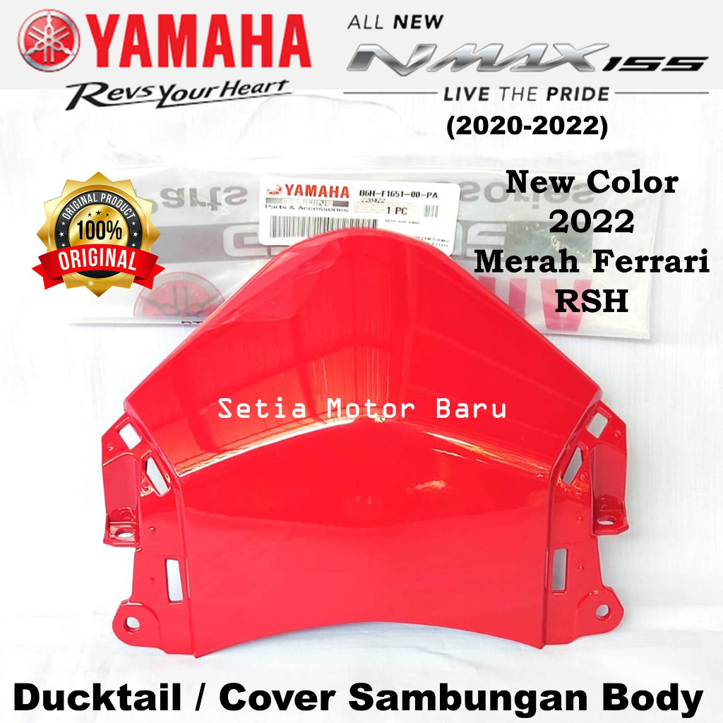 Jual Cover Duck Tail Dagu Sambungan Body Nmax 2022 N Max Merah Glossy ...