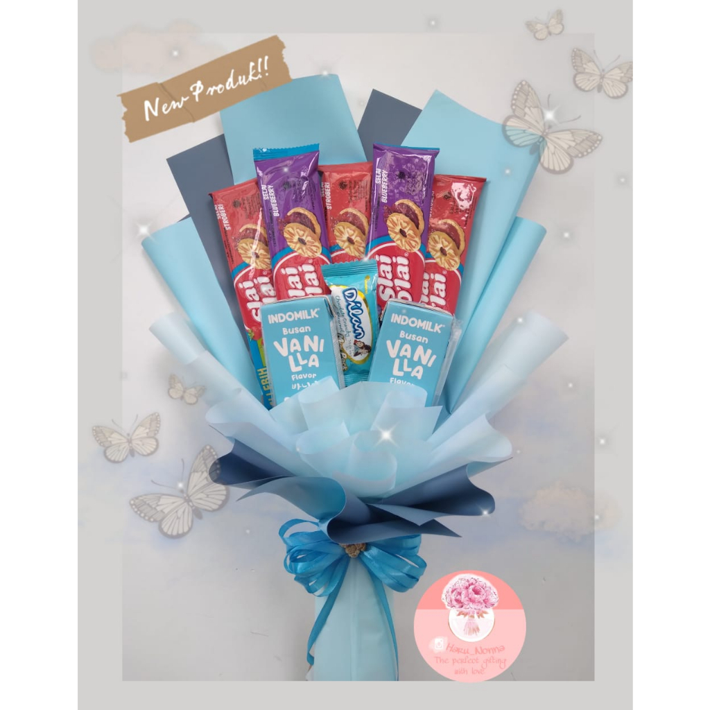 Jual bucket snack wisuda ulang tahun blue + susu | Shopee Indonesia
