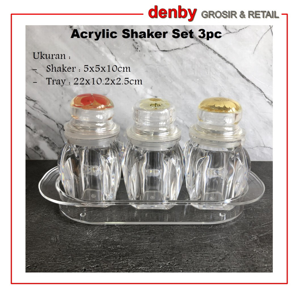 Jual Acrylic Shaker Tempat Bumbu Garam Lada Merica Salt Pepper Canister ...