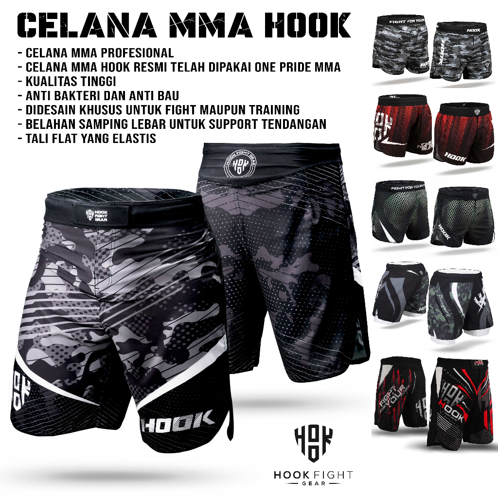 Jual Celana MMA Hook Fight Gear, MMA Shorts Hook, Celana Muay Thai ...