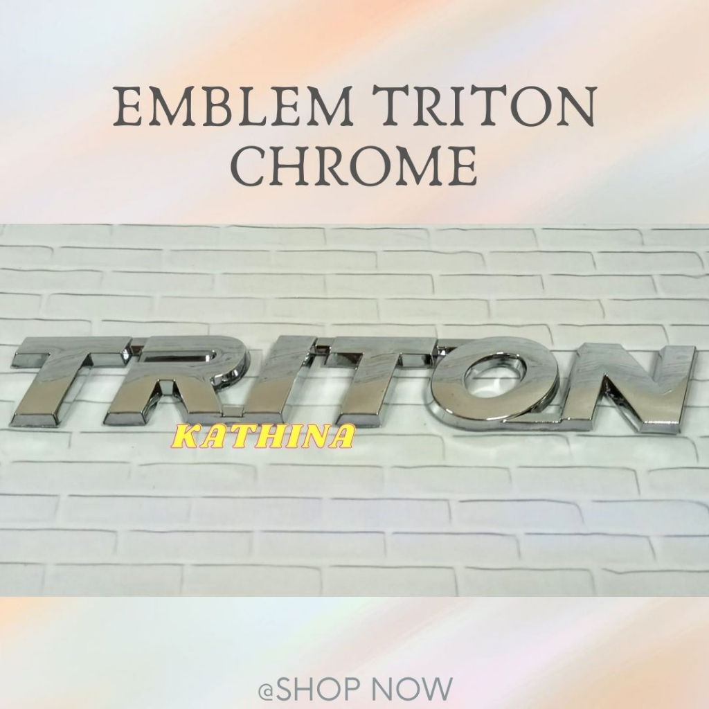 Jual Emblem Tulisan Triton Belakang Mobil Mitsubishi Triton Logo Chrome ...
