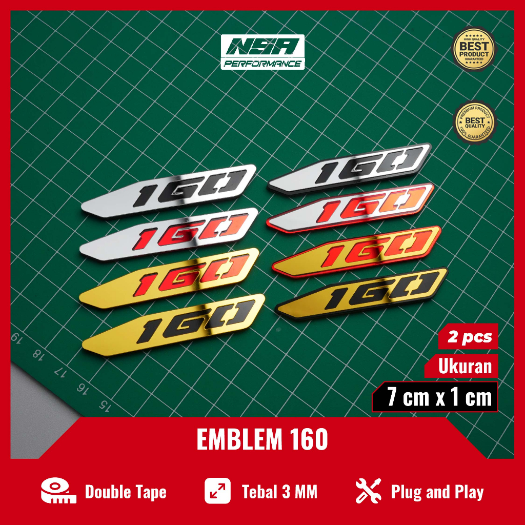 Jual NSA 2PCS EMBLEM VARIO 160 EMBLEM 160 PCX LOGO PCX 160 VARIO 160 3D ...
