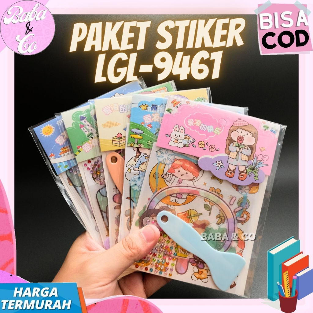 Jual STIKER 5 IN 1 PAKET STIKER LGL-9461 STIKER 3 LEMBAR + PERATA ...